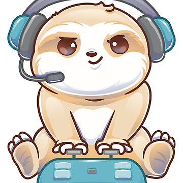 "Gamer Sloth Gaming Video Game player " Poster for Sale by pablomendoza ...