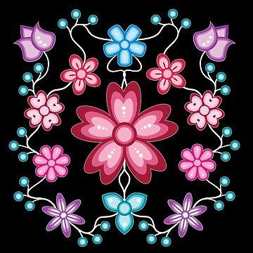 "Ojibwe Spring Floral WAWEZHI CANADA" Sticker for Sale by WAWEZHI ...