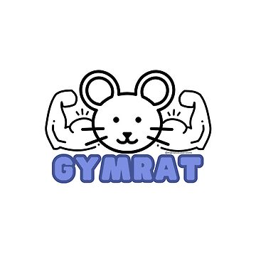 "Cute Gym Rat - Blue" Sticker for Sale by mattiesstickers | Redbubble