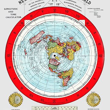 "Flat Earth Map - Alex Gleason 1892" Sticker for Sale by MtWoodsonSales ...