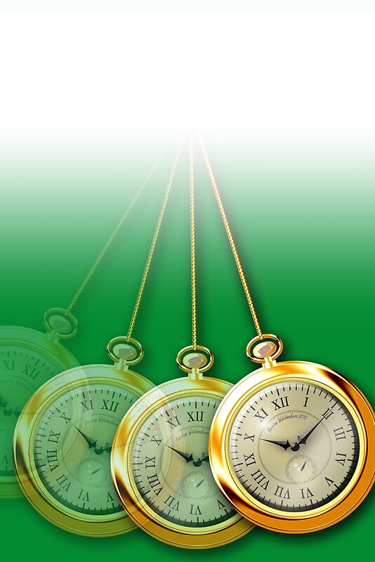 "Green Hypnosis Swinging Pocket Watch Design" by harrizon | Redbubble