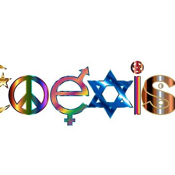 "Coexist" Sticker for Sale by Dee Dee | Redbubble