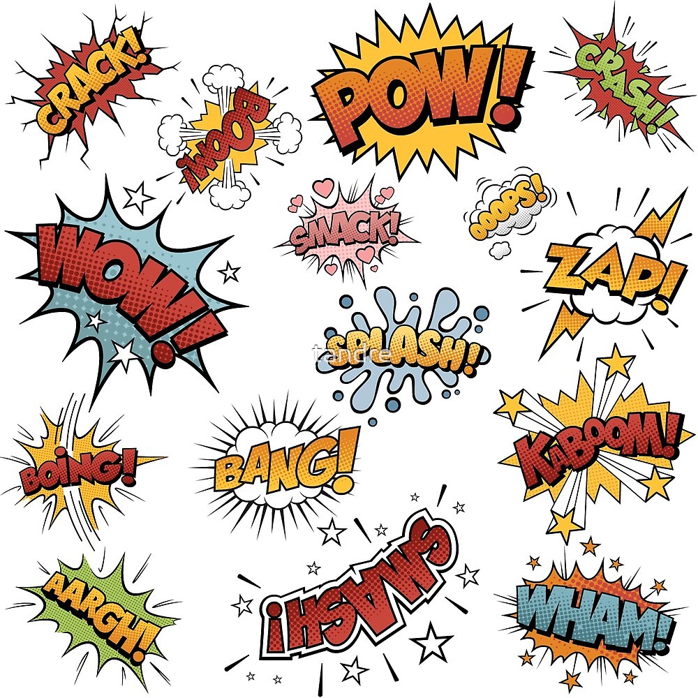 "Comic Book Sound Effects" by tandre | Redbubble