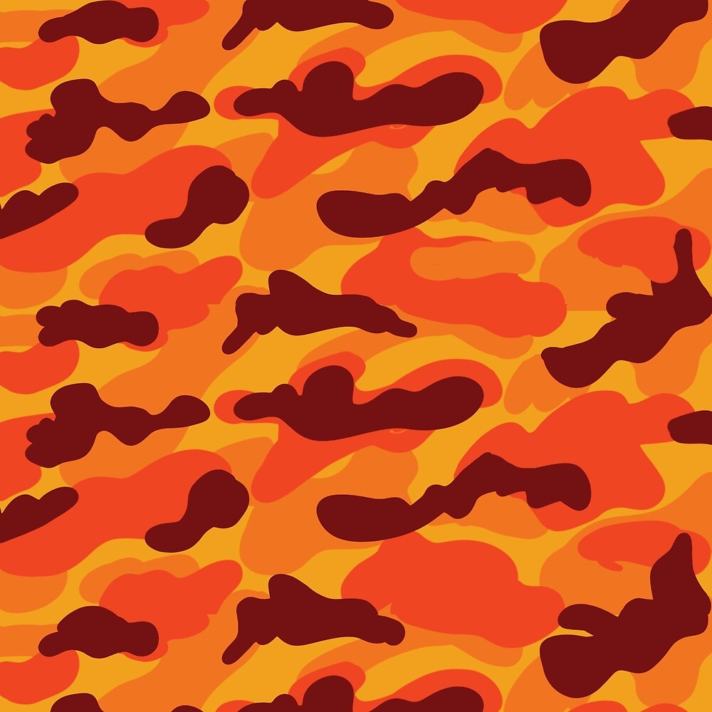 "Orange camouflage, military style" by ayaruta | Redbubble