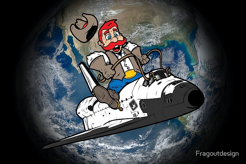 "Space Shuttle Cowboy" by Fragoutdesign | Redbubble