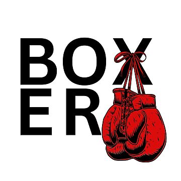 "Boxer with Black Letters and Red Gloves" Sticker for Sale by podguy ...