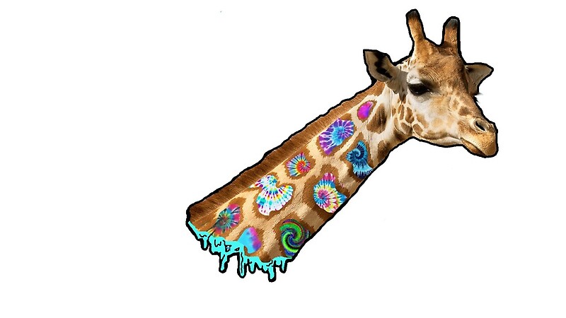 "Tie Dye Melting Giraffe " by Pedro Fart Faced McGee | Redbubble