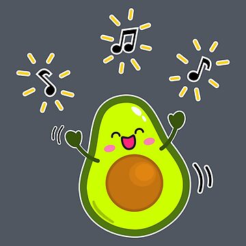 "Happy dancing avocado (Dark grey BG)" Sticker for Sale by mixMixtli ...