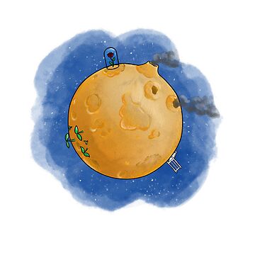 "Asteroid B-612" Sticker for Sale by RospoArtStudio | Redbubble