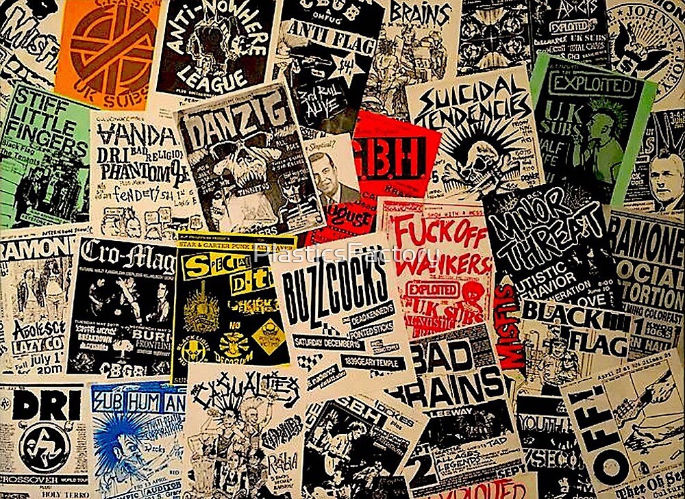 "Punk Flyer Collage" by PlasticsFactory | Redbubble