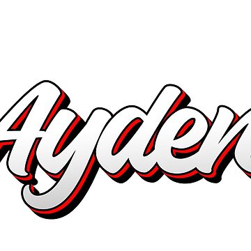 "Retro Ayden Name Label " Sticker for Sale by NafilNafiz | Redbubble