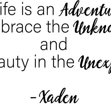 "Fourth Wing Xaden Quote" Sticker for Sale by KifLeeDesigns | Redbubble