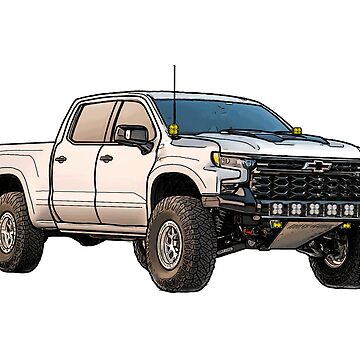 "Silverado 1500 Baja Prerunner" Sticker for Sale by Arseman69 | Redbubble