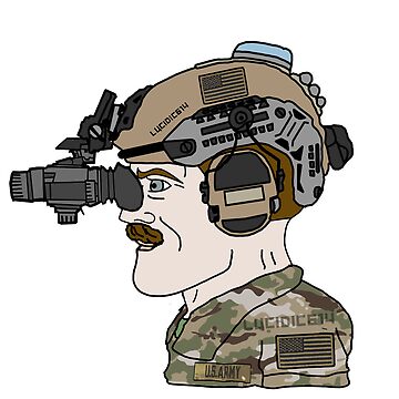 "Chad US Army with NODs" Sticker for Sale by Lucidic614 | Redbubble