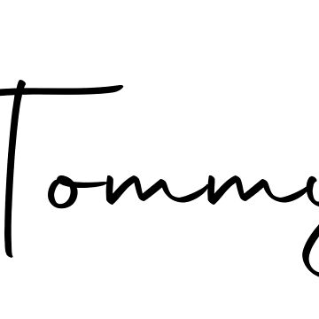 "Tommy Cursive Name Label " Sticker for Sale by NafilNafiz | Redbubble