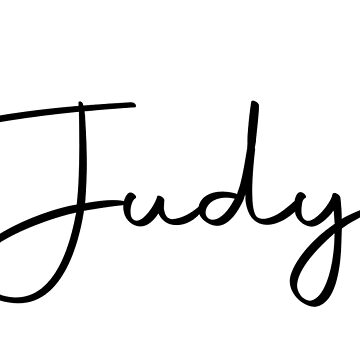 "Judy Cursive Name Label " Sticker for Sale by NafilNafiz | Redbubble