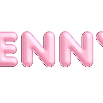 "Balloon Foil 3D | Jenny Name Label" Sticker for Sale by NafilNafiz ...