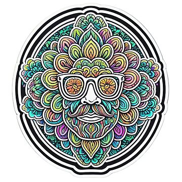 "Bonnaroo theme inspired man " Sticker for Sale by Gyan-designs | Redbubble