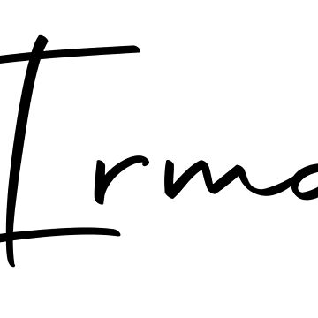 "Irma Cursive Name Label" Sticker for Sale by NafilNafiz | Redbubble
