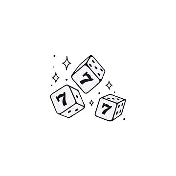 "777 - angel numbers dice" Sticker for Sale by victoriagechi | Redbubble