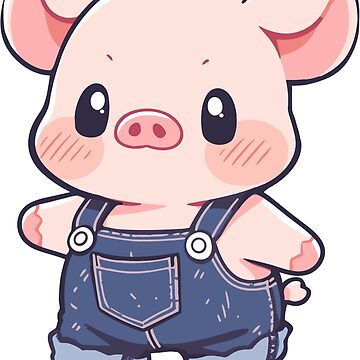 "Cute piggy" Sticker by KawaiiEdition | Redbubble
