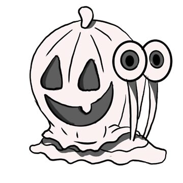 "Gary the snail - pumpkin" Sticker for Sale by ksteinbacher | Redbubble
