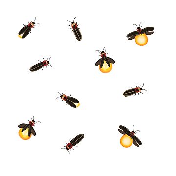 "Fireflies " Sticker for Sale by pixelsandmilk | Redbubble