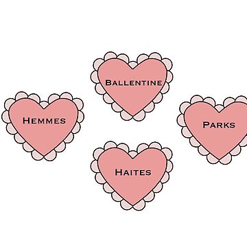 "Magnolia Parks Last Name Pink Hearts" Sticker for Sale by Alexis ...