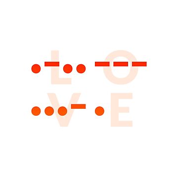 "Morse Code Love" Sticker for Sale by Jose Vargas | Redbubble