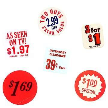 "Retro Red Sticker Labels Vintage Sticker Pack" Sticker for Sale by ...