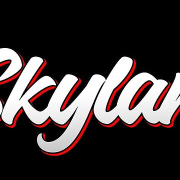 "Retro Skylar Name Label (Black)" Sticker for Sale by NafilNafiz ...