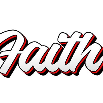 "Retro Faith Name Label" Sticker for Sale by NafilNafiz | Redbubble