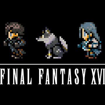 "Clive, Torgal, and Jill Logo Design FFXVI Pixel Party Members Final ...