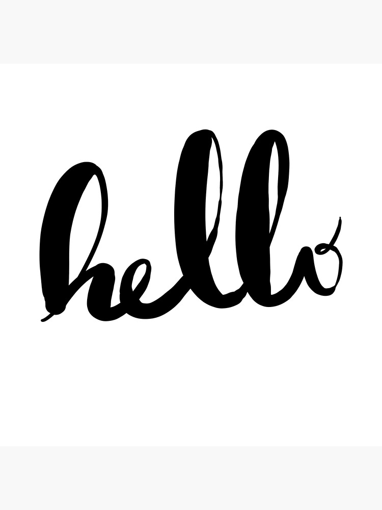"calligraphy hello aesthetic sticker" Framed Art Print by Things-you ...