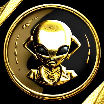 "an-alien-coin-from-year-3010-with-an-alien-on-it-made-of-gold-very-old ...