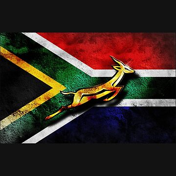 "Springbok Bokke South African Flag Vintage Rugby " Art Board Print for ...