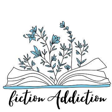 "Fiction Addiction Book Lover" Sticker for Sale by Red--Wolf | Redbubble