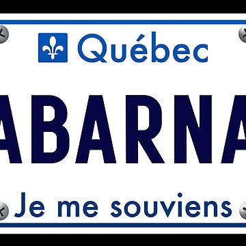 "Tabarnak Quebec Funny Car License Plate Je Me Souviens" Sticker for Sale by mariejosee22 ...