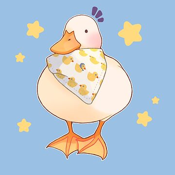 "duck with scarf" Sticker by CuteBlueArt | Redbubble