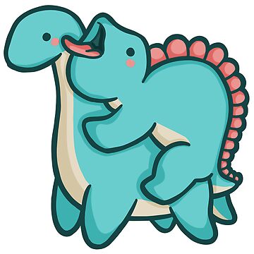 "Cute dinosaurs, hug attack, hugging dino" Sticker for Sale by hugadino ...