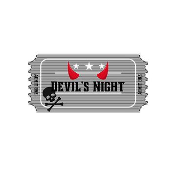 "Devil's Night Sticker" Sticker for Sale by darkcupiddesign | Redbubble