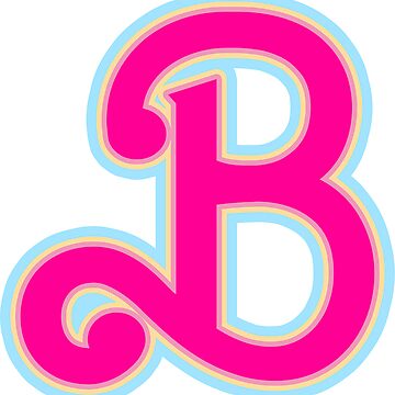 "B for Barbie" Sticker for Sale by DesignByAciam | Redbubble
