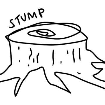 "STUMP (labeled in case you get confused)" Sticker for Sale by ...
