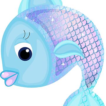 "Blue and Pink Cartoon Fish" Greeting Card for Sale by Whimsydesigns ...