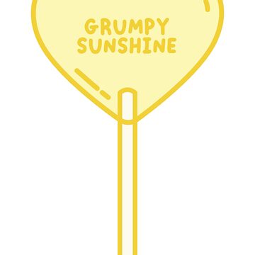 "Grumpy Sunshine Lollipop" Sticker for Sale by katreadsitshop | Redbubble
