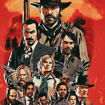 "Collage Red Dead Gun II" Poster for Sale by IrenedTopper | Redbubble