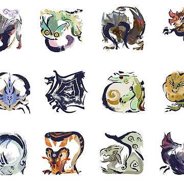 "Monster Hunter icons: monster hunter rise pack #3" Sticker for Sale by ...