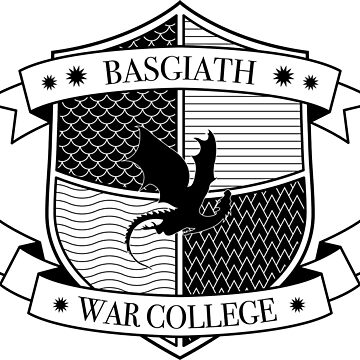 "Fourth Wing - Basgiath War College (Black)" Sticker for Sale by ...