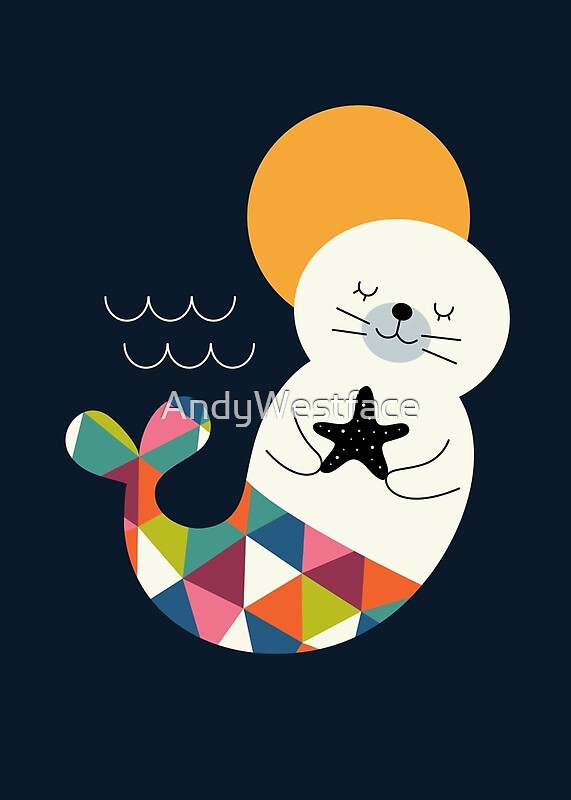 "Seals Mermaid" by AndyWestface | Redbubble