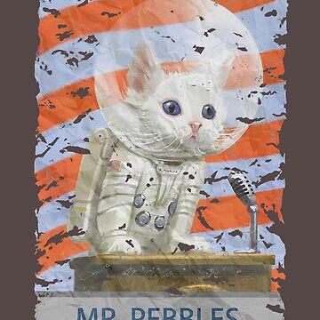 "Mr Pebbles - First Cat In Space" Sticker for Sale by WhatWhatDesigns ...